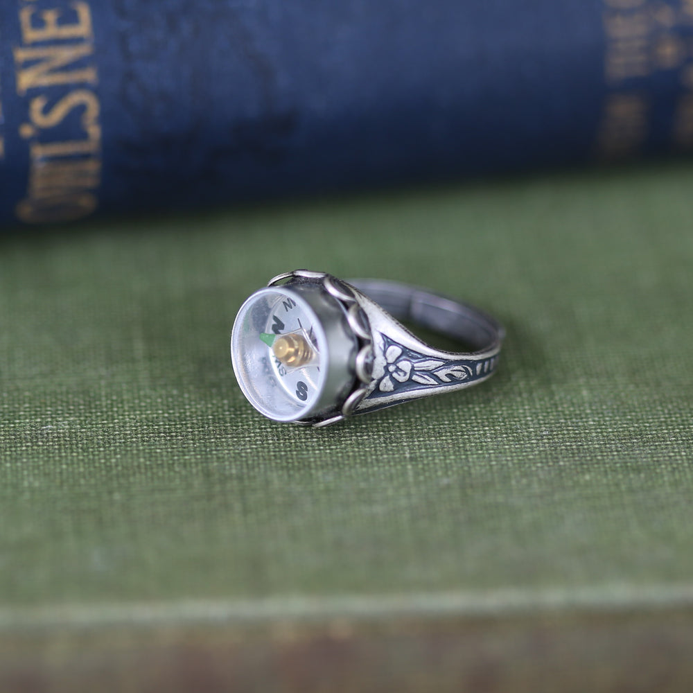 Silver Compass Ring – Ragtrader Vintage